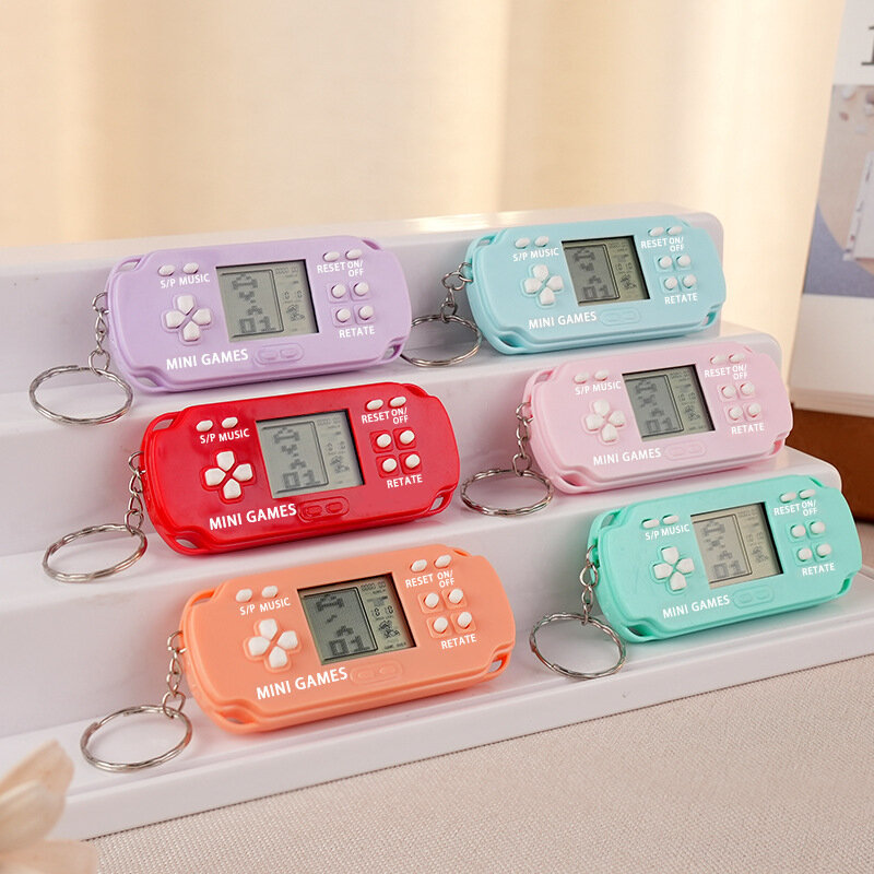 Консоль Тетриса в стиле PSP мини-ретро, конфетные цвета, случайный выбор