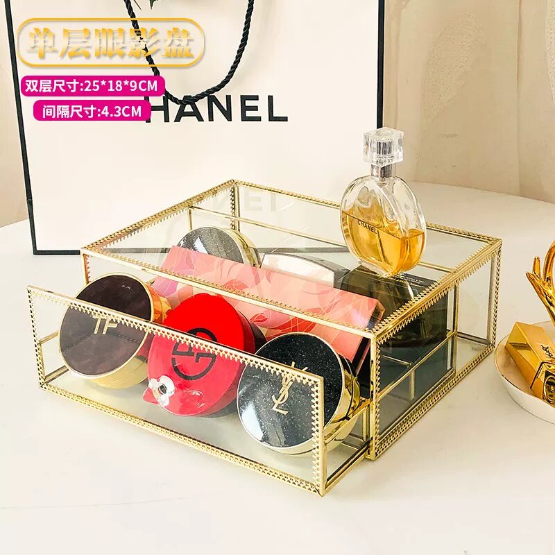 Коробка для хранения помады, подставка для помады с крышкой, стеклянный пылезащитный органайзер для блеска для губ,