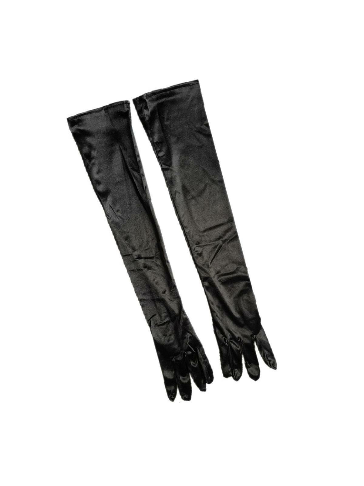 Элегантные длинные перчатки для женщин, Черный