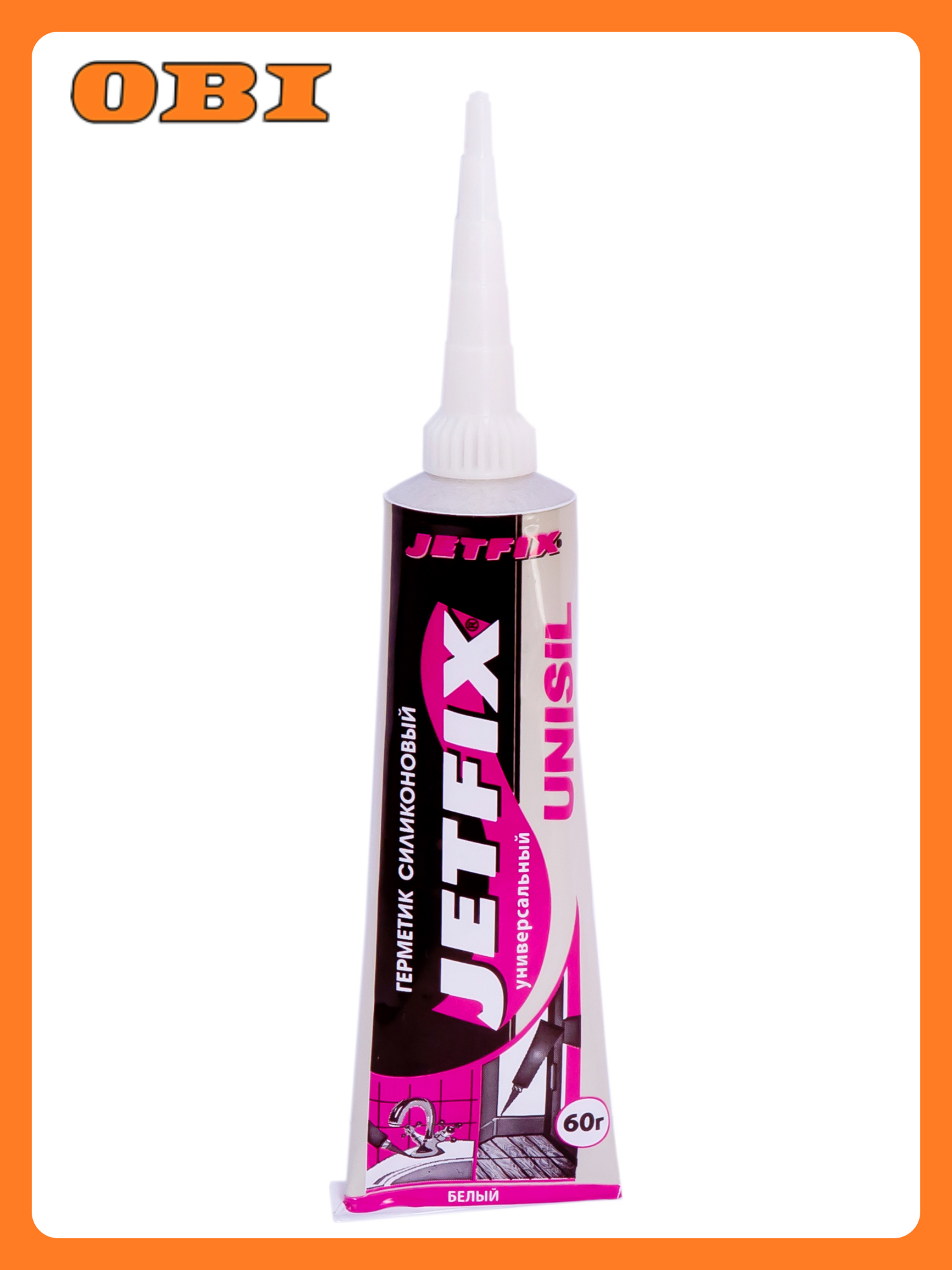 Герметик силиконовый универсальный JETFIX UNISIL 60 мл белый