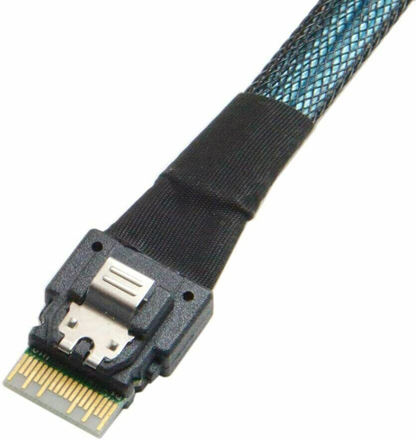 Кабель SAS slimline SFF-8654 4I SAS4.0 4 xSATA 3.0