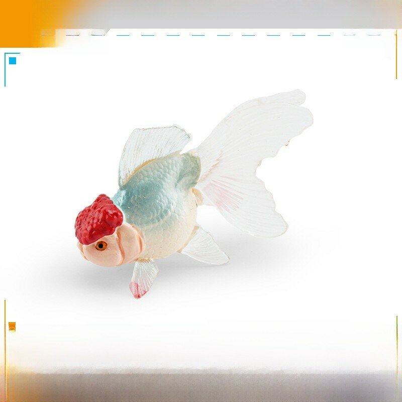 Красная корона золотая рыбка pvc аквариум художественная игрушка реалистичная рыбка фигурка для детей и подарка красная вершина