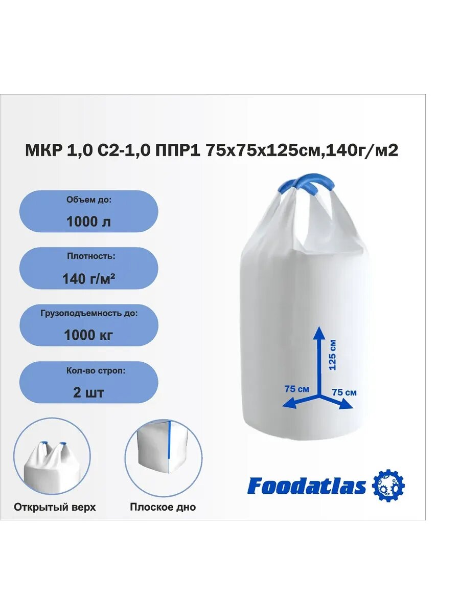 МКР 1,0 С2-1,0 ППР1 75х75х125см,140г/м2 (25 шт.)