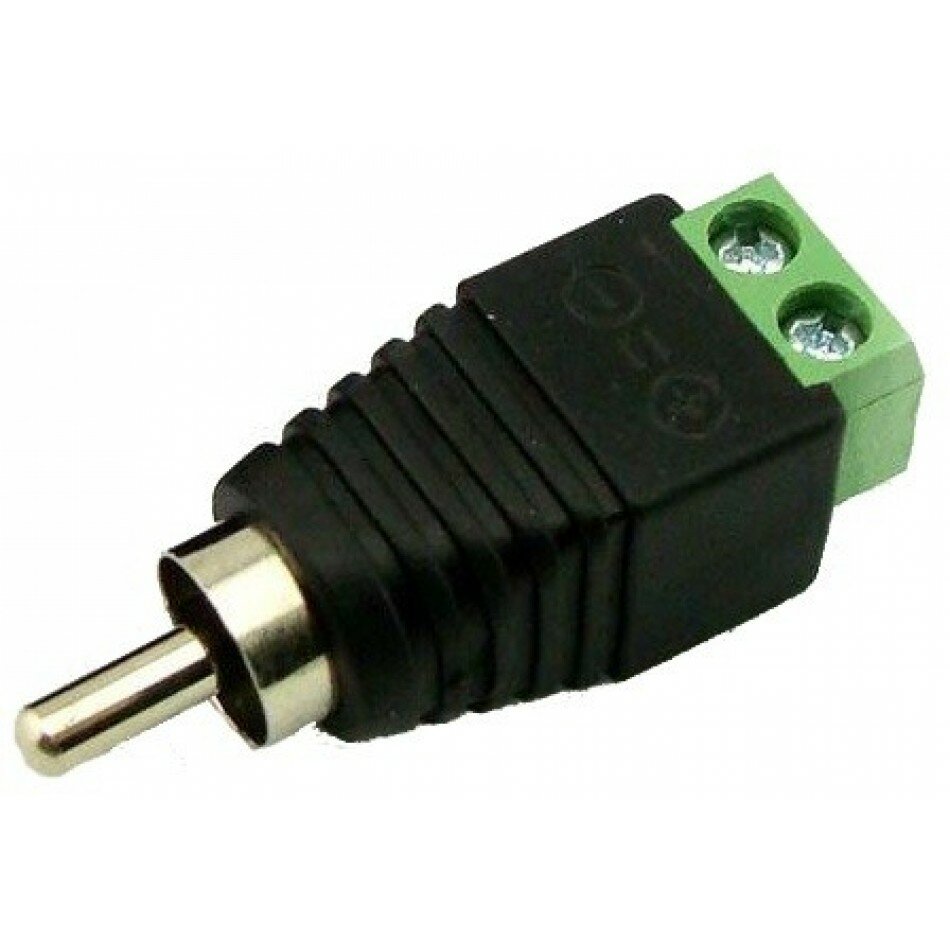 Аудиоразъем RCA штекер (папа, male) под винт с колодкой, для подключения аудиоустройств