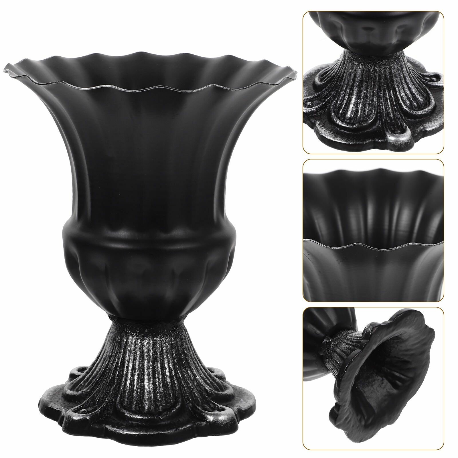 Винтажный Металлический Вазон Для Цветов С Устойчивым Основанием 15.50X12.50X10.00Cm