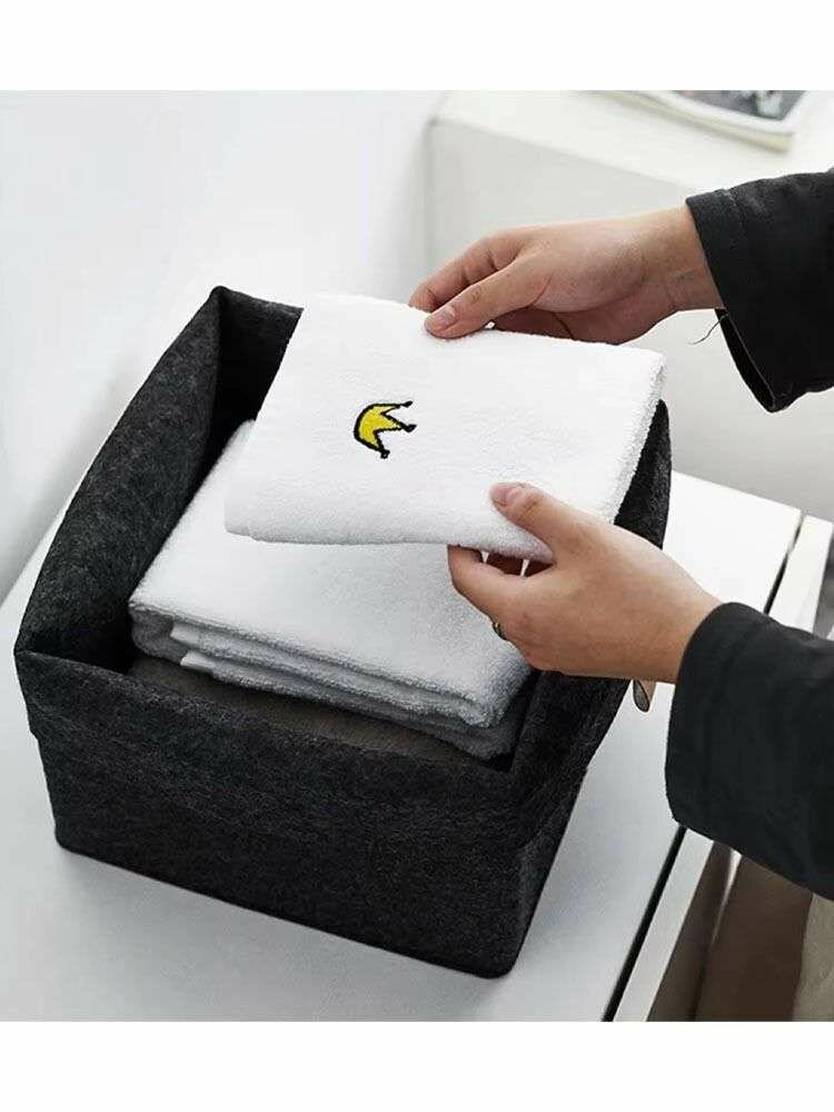 Мягкие и стильные корзины для хранения из войлока очень универсальны