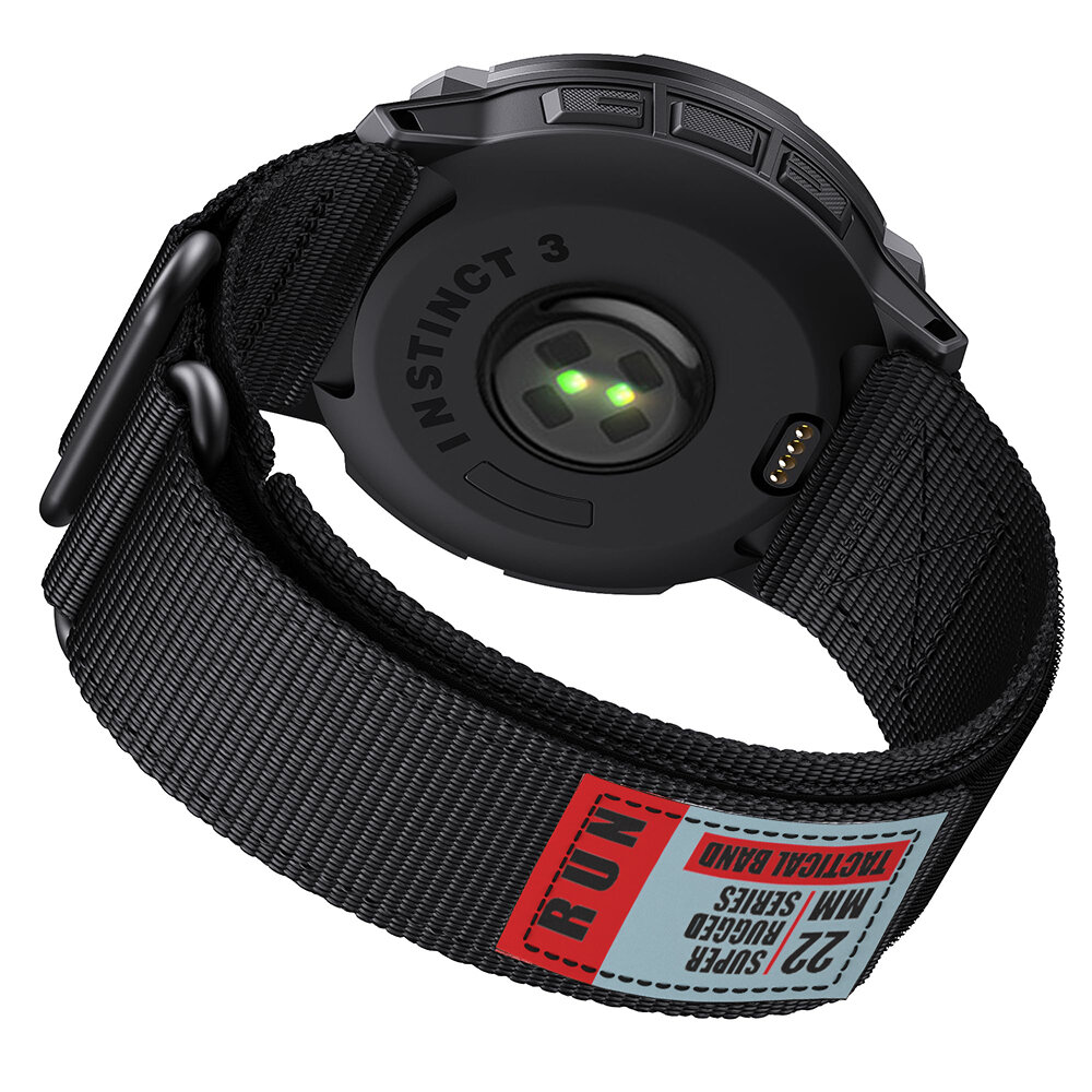 Нейлоновый ремешок на липучке для Garmin Instinct 2 Instinct 3 45 мм замена запасной спортивный