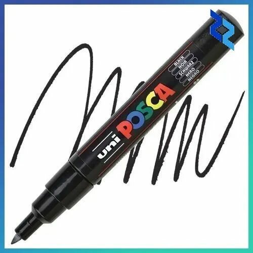 Маркер POSCA PC-1MR, чёрный, 0.7 мм, игольчатый наконечник № 24,