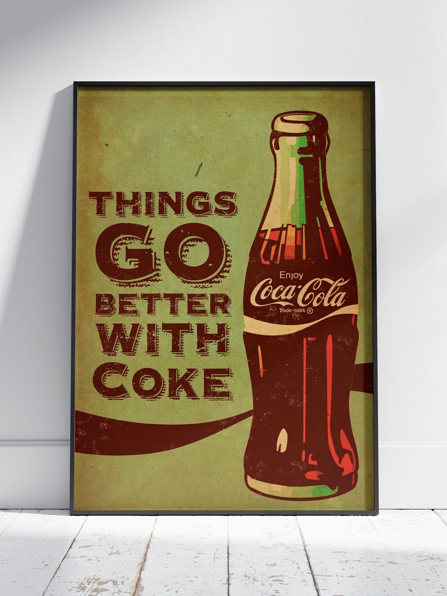 Плакат на стену для интерьера Бренды (Кока Кола - Coca Cola 2) - Постер по моде и одежде формата A4 (21x30 см)