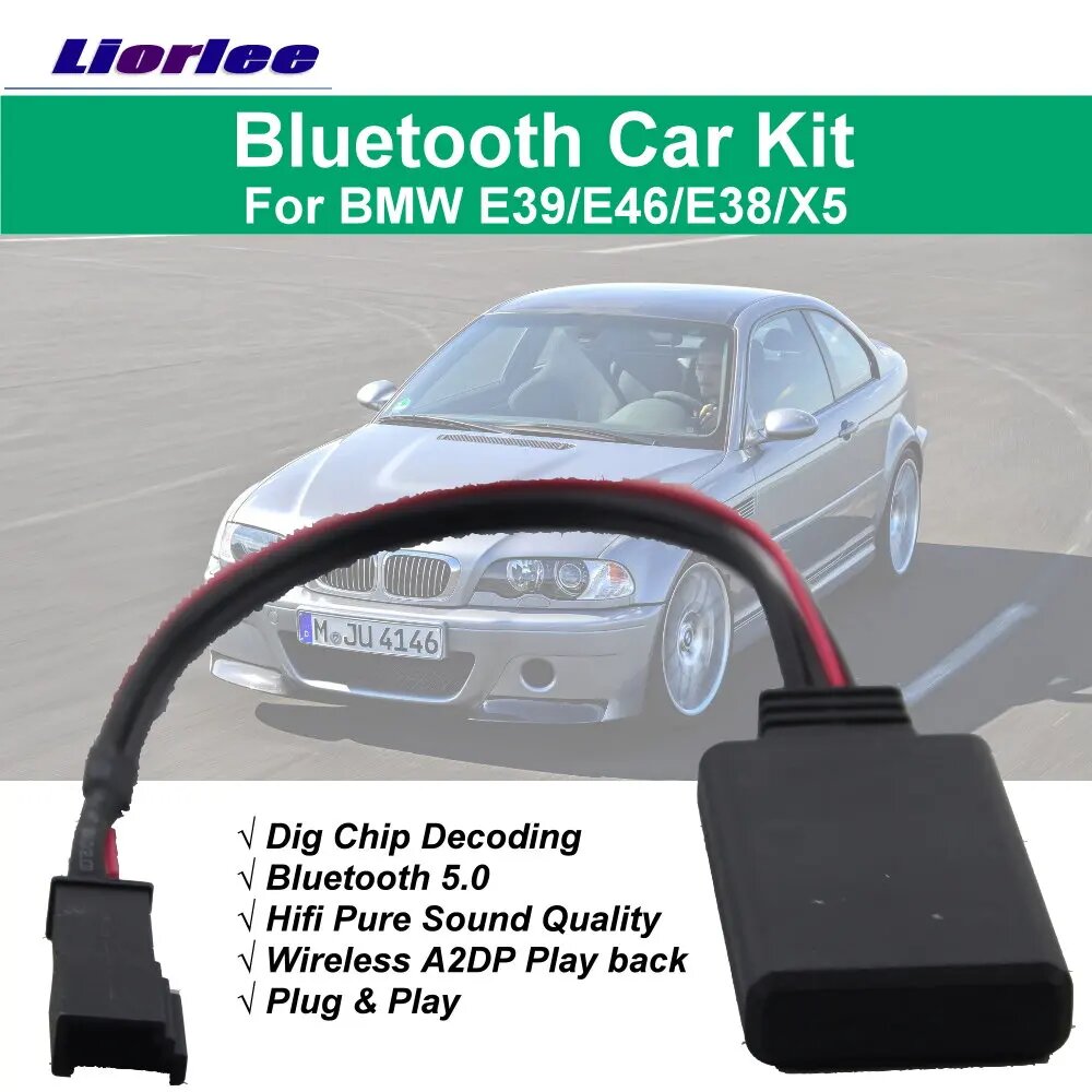 Автомобильный комплект адаптера Bluetooth для BMW E39/E46/E38 1995-2006 BT музыкальный интерфейс беспроводной кабель A2DP электронные аксессуары E53 1999-2006