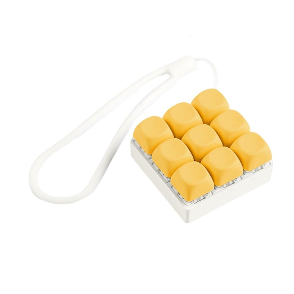 9-клавишный тестер кейкапов для механической клавиатуры, Желтый