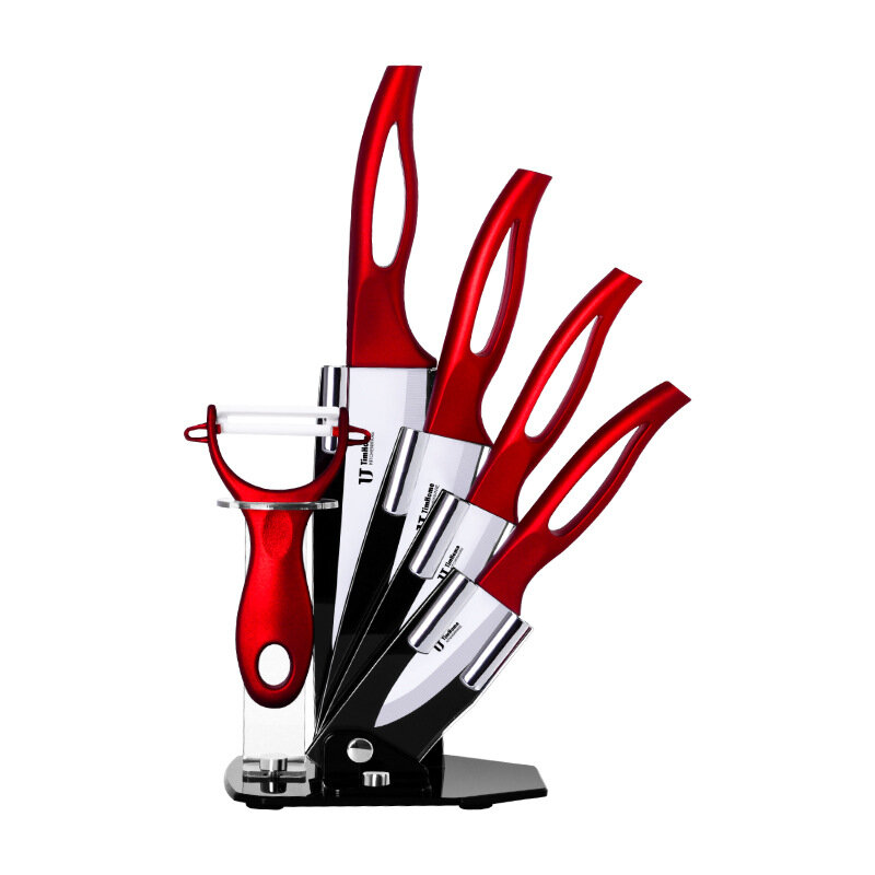 В наличии оптовая продажа набор керамических ножей с белым лезвием, нож для чистки, фруктовый нож, набор керамических ножей, кухонный нож