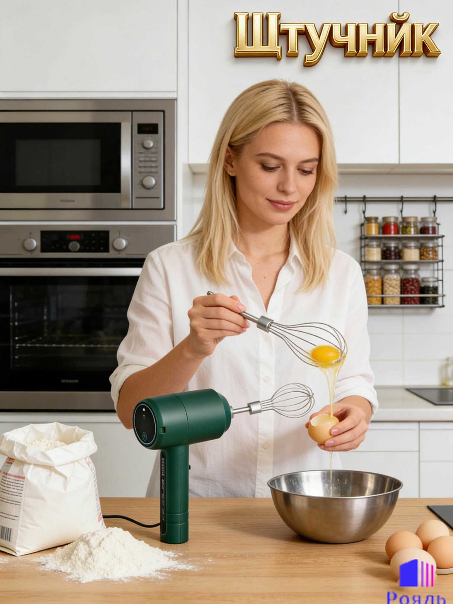 Мини-миксер электрический, венчик для взбивания яиц и сливок, портативный, перезаряжаемый, для домашней выпечки и кухни