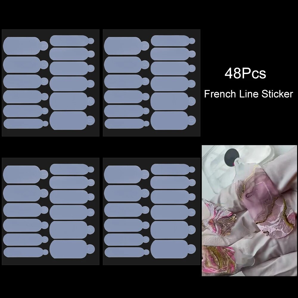 48 шт, формы для французских ногтей, силиконовые подушечки, несколько форм, двойные формы для ногтей, накладные кончики для наращивания геля, инструмент для быстрого наращивания маникюра