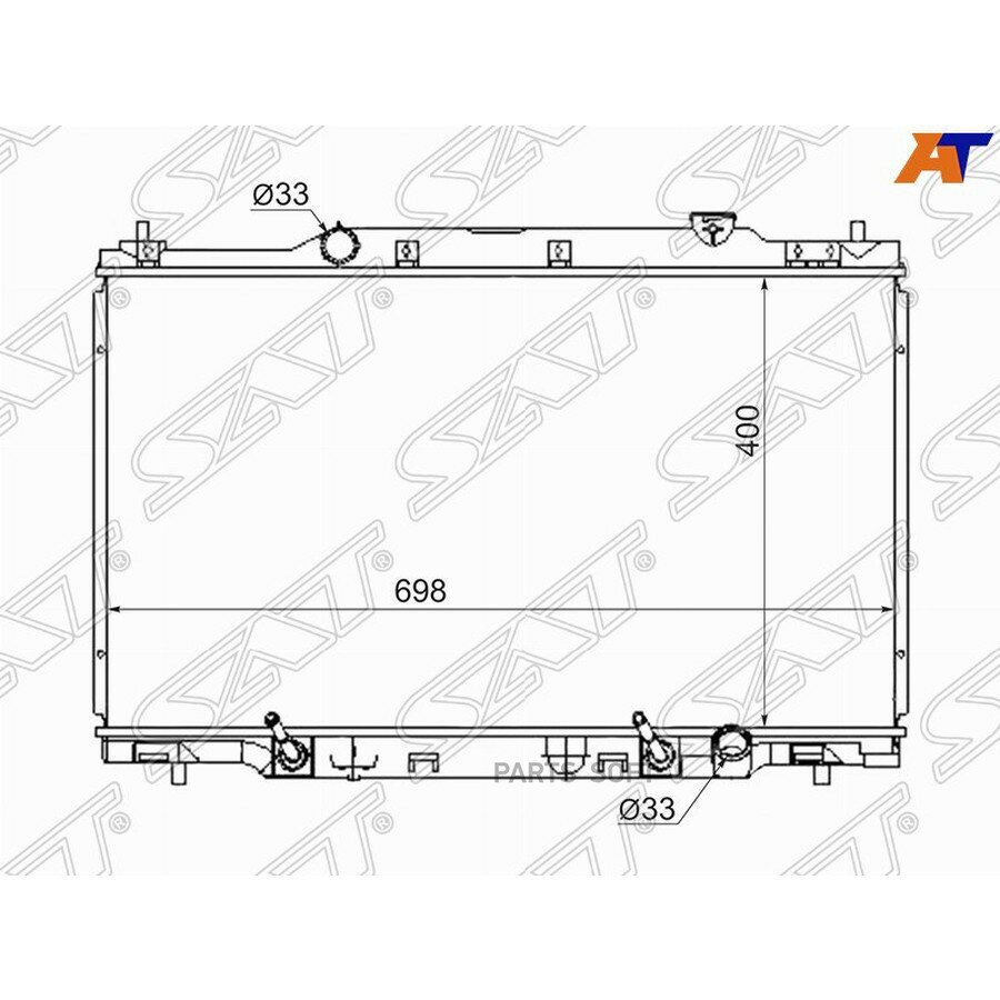 Радиатор HONDA STREAM RN1 K20A 2.0 01- от официального дистрибьютора, SAT, артикул HD0001520