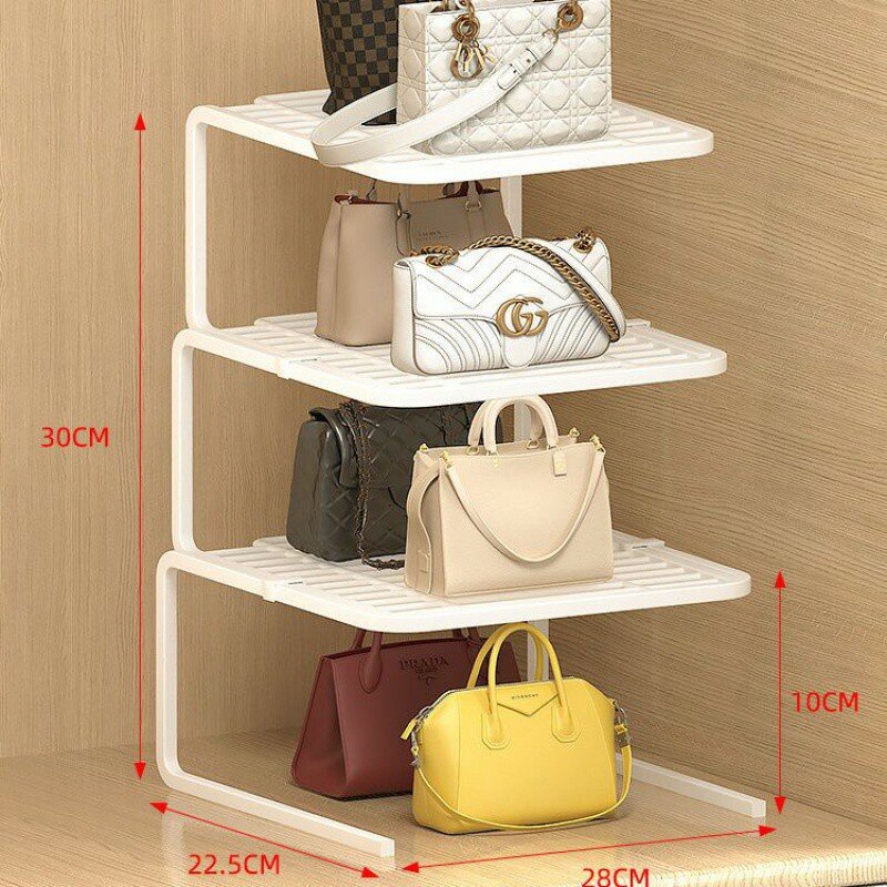 Стеллаж для хранения сумок, органайзер, полка для сумок, шкаф для хранения, гардероб, многослойная перегородка, коробка для хранения, стеллаж для размещения
