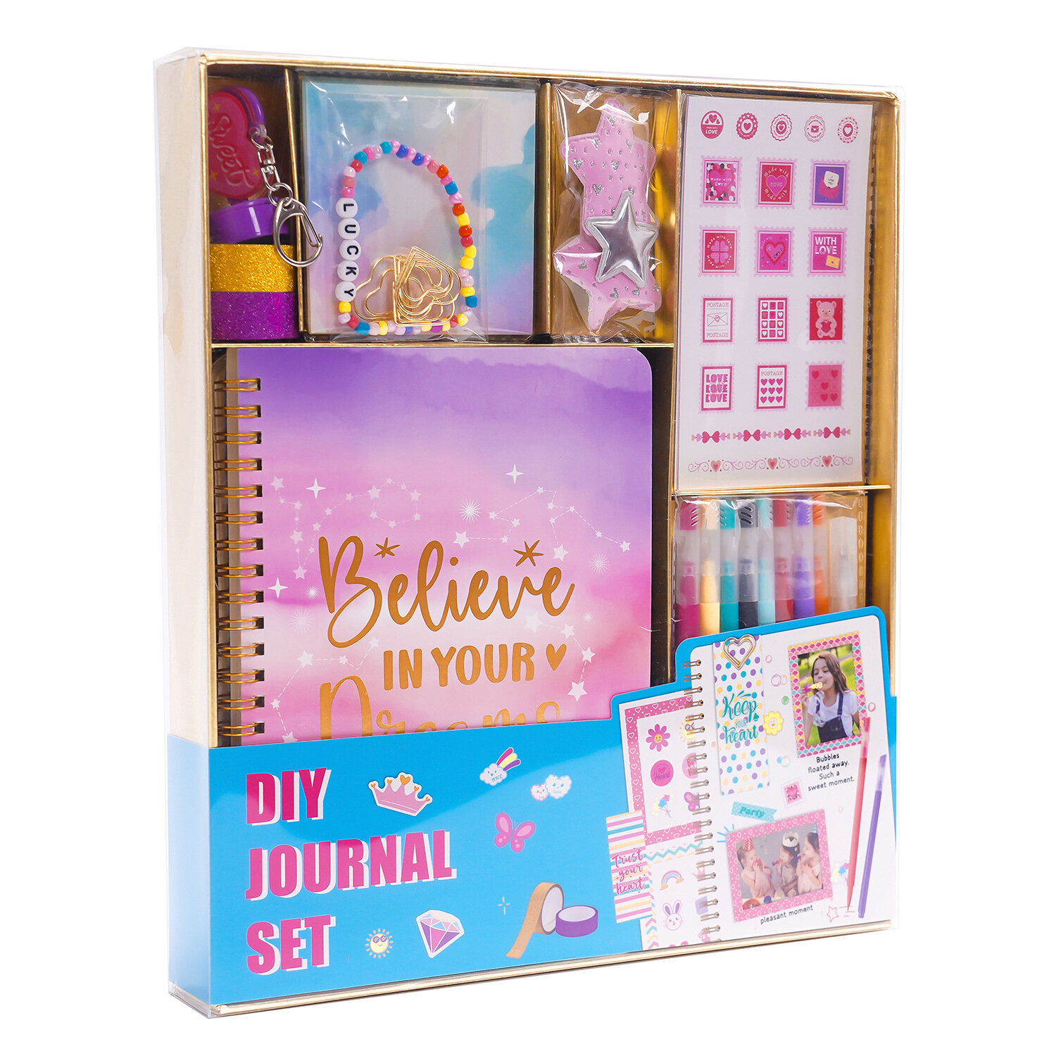 Набор для создания дневника своими руками для подростков, подарок на день рождения, набор для скрапбукинга в подарочной коробке.