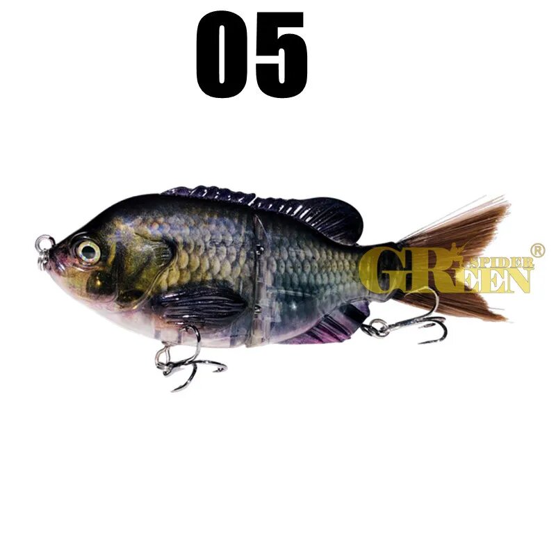 12 см, 33 г, медленно тонущий воблер с имитацией карпа, приманка для ловли щуки, жесткая шарнирная приманка, искусственная приманка, кренкбейт, рыболовная приманка