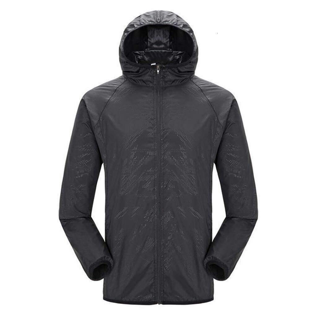 Женские и мужские дождевики с капюшоном, защита от солнца, складные, для велосипедов, Черный - XL