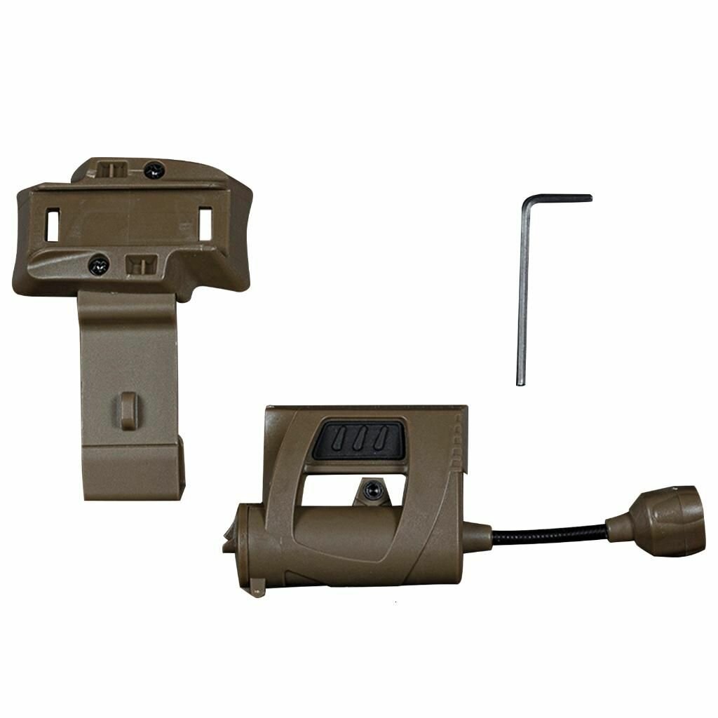 Военный светодиодный фонарь для шлема, лампа для шлема 3 режима, тактический охотничий фонарь, Цвет грязи