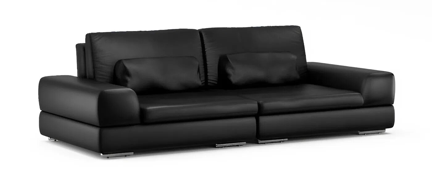 Pooh Диван модульный прямой Моника, 258х107х84, нераскладной, экокожа