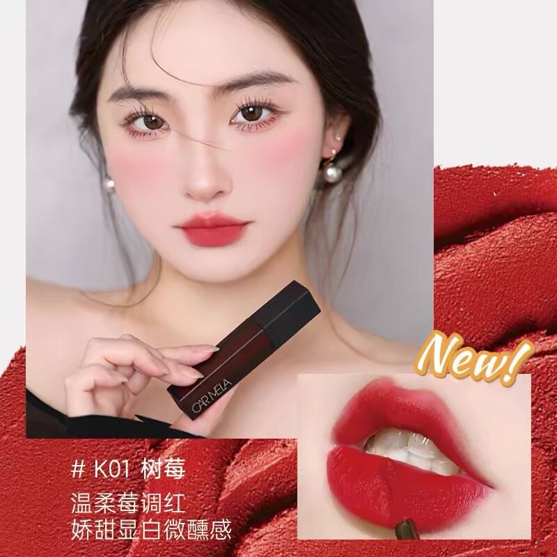 Губная помада Carmela, матовая, губная грязь, блеск для губ, долговечный цвет, натуральный, рекомендуется для начинающих, аутентичный опт