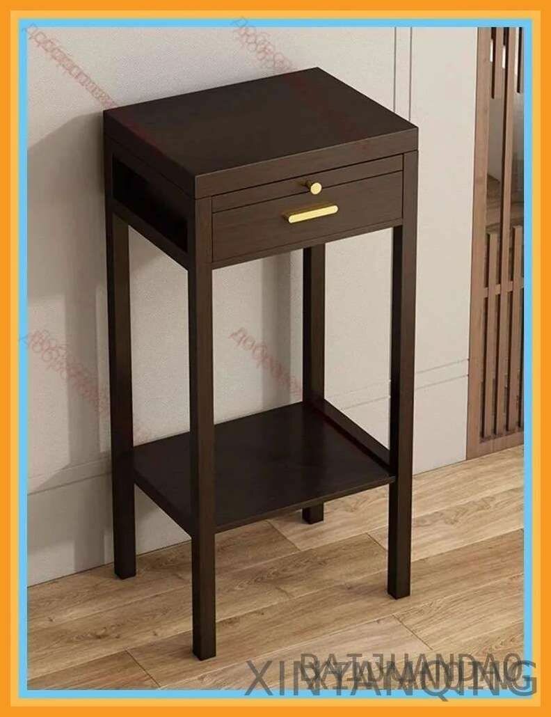 Консоль консольный столик дерево Компактный стол для медитации с выдвижным подносом