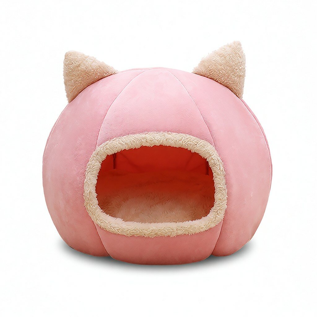 Пет-тент пещера для кошек/маленьких собак, бархатная самонагревающаяся 2-в-1 палатка для кошек/кровать для котят/кошачий домик с съемным washable подушкой, удобная кровать для сна домашних животных.