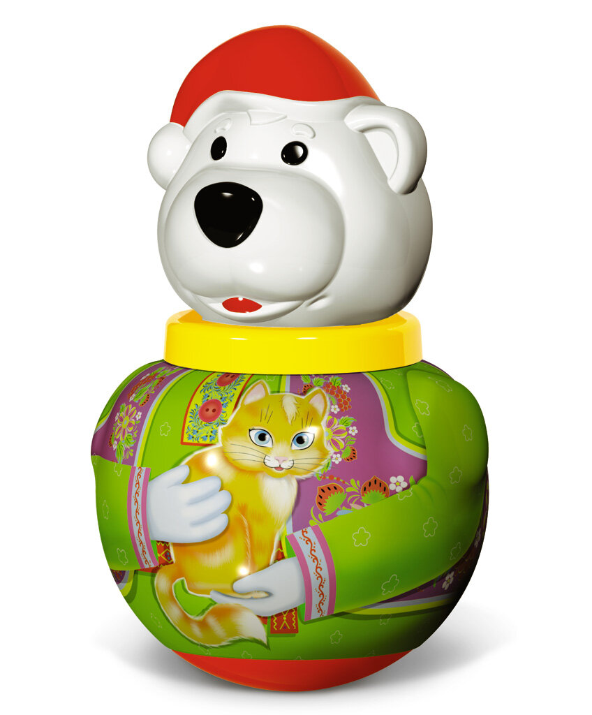 Игрушка STELLAR неваляшка Белый медведь Борис