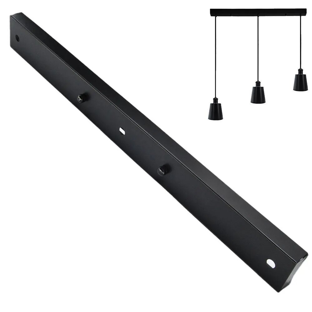 Потолочные крепежные планки, металлические планки, крепежные скобы, Потолочная пластина для люстры, 3 в 1, чёрный