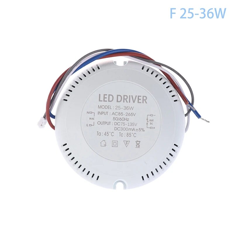 Светодиодный драйвер для потолочных светильников AC85-265V 8-36Вт F