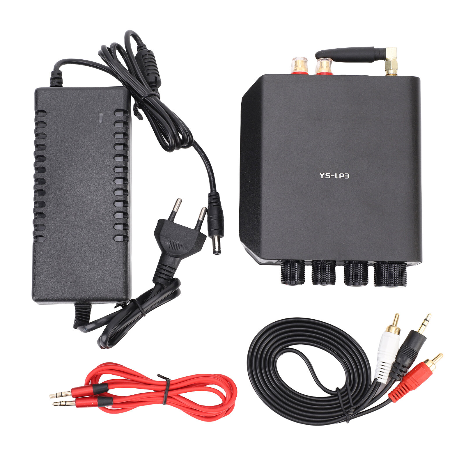 Усилитель BT 5.4, 2.0 канала, Hi-Fi технология, входы BT/AUX/U для дисков, встроенный домашний аудиоресивер для использования на открытом воздухе с независимой регулировкой громкости и многоуровневой защитой YS-LP3