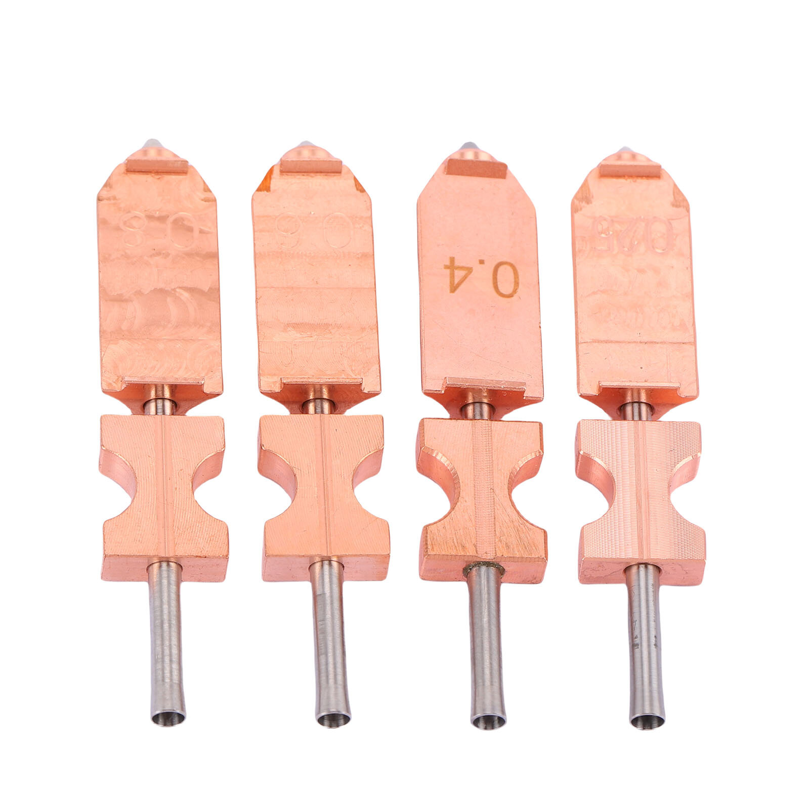 4 шт. насадки из закаленной стали для 3D-принтера FLASHFORGE AD5X, быстросъемные сопла хотэнда, диаметр 0,25 мм, 0,4 мм, 0,6 мм, 0,8 мм.