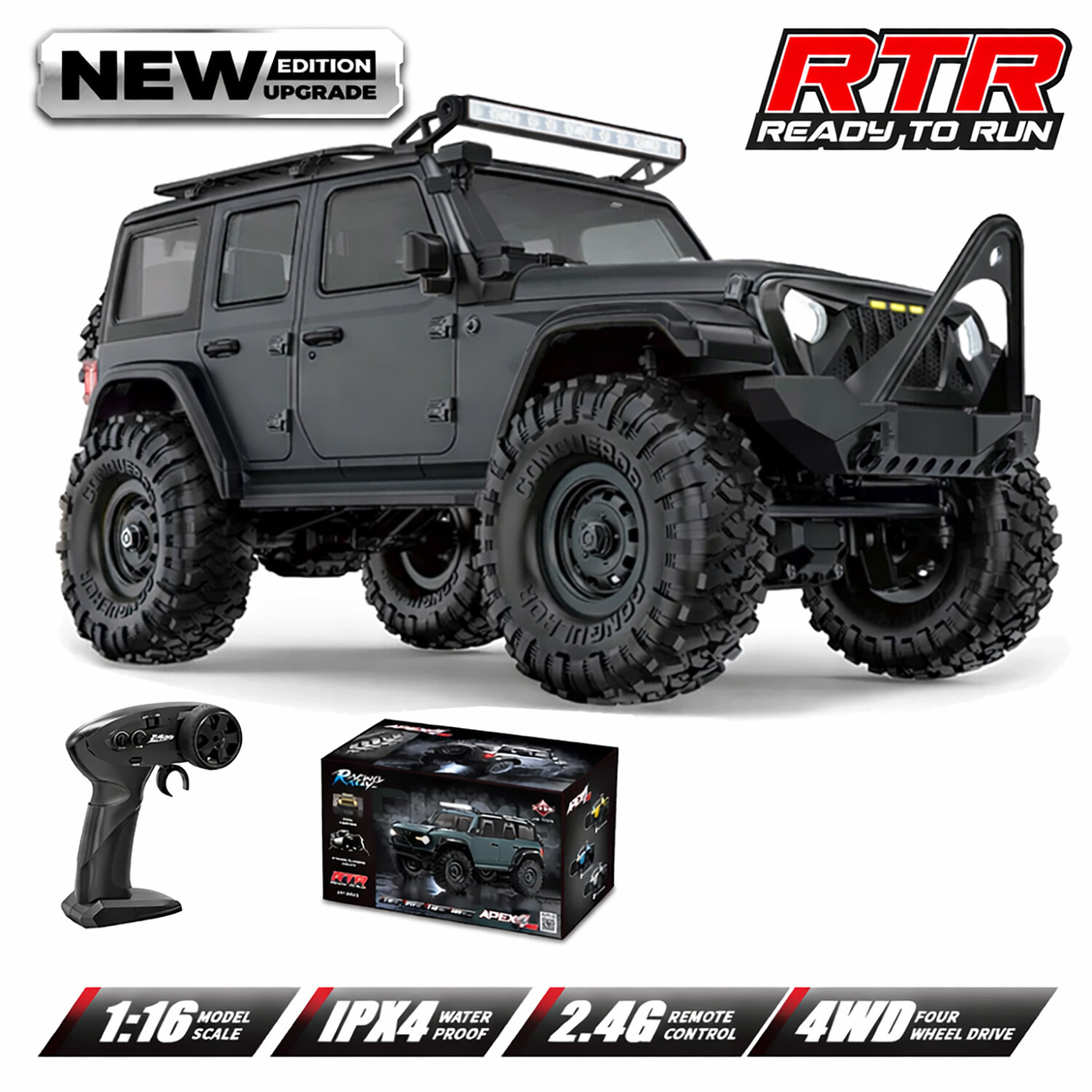 HB 666 Радиоуправляемый краулер HB Wrangler (32 см, 4WD, 1:16) - HB-R1606