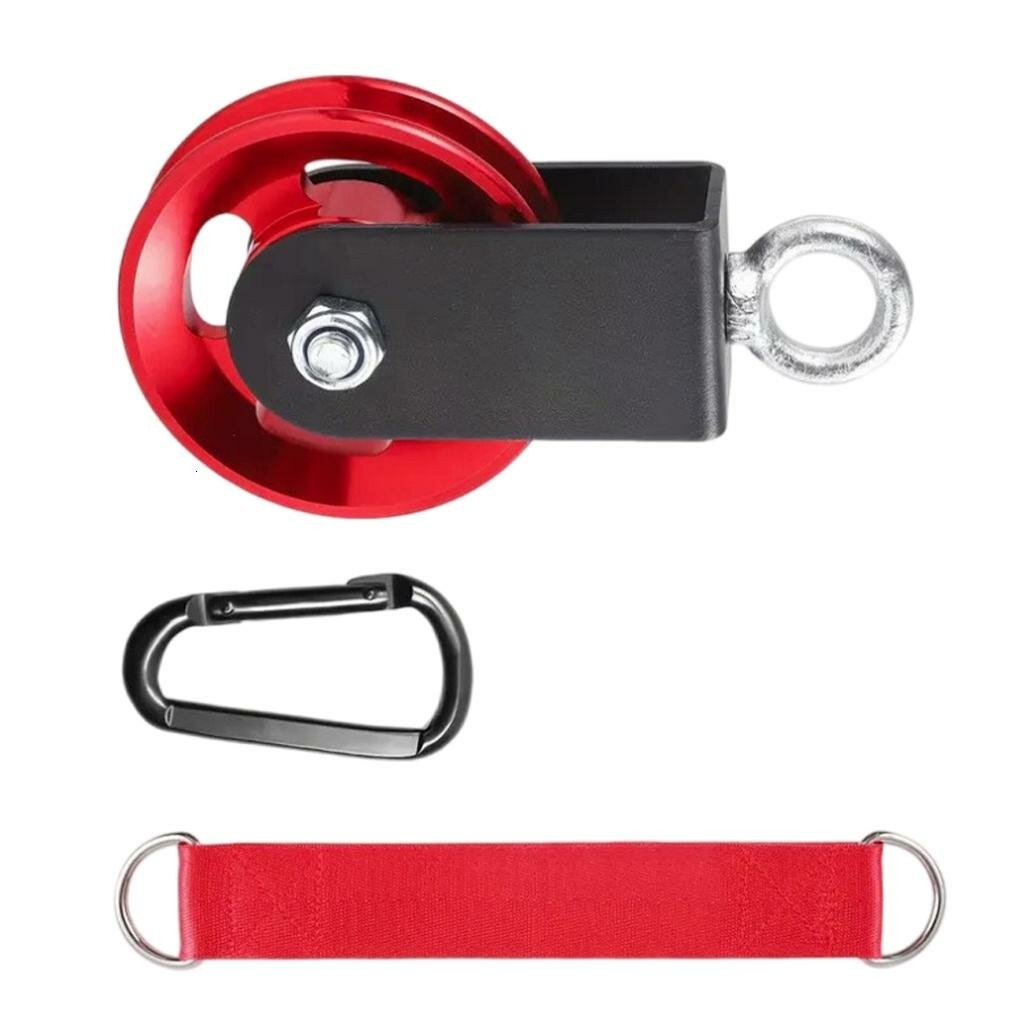 Регулируемый тросовый блок для домашнего фитнеса, красный
