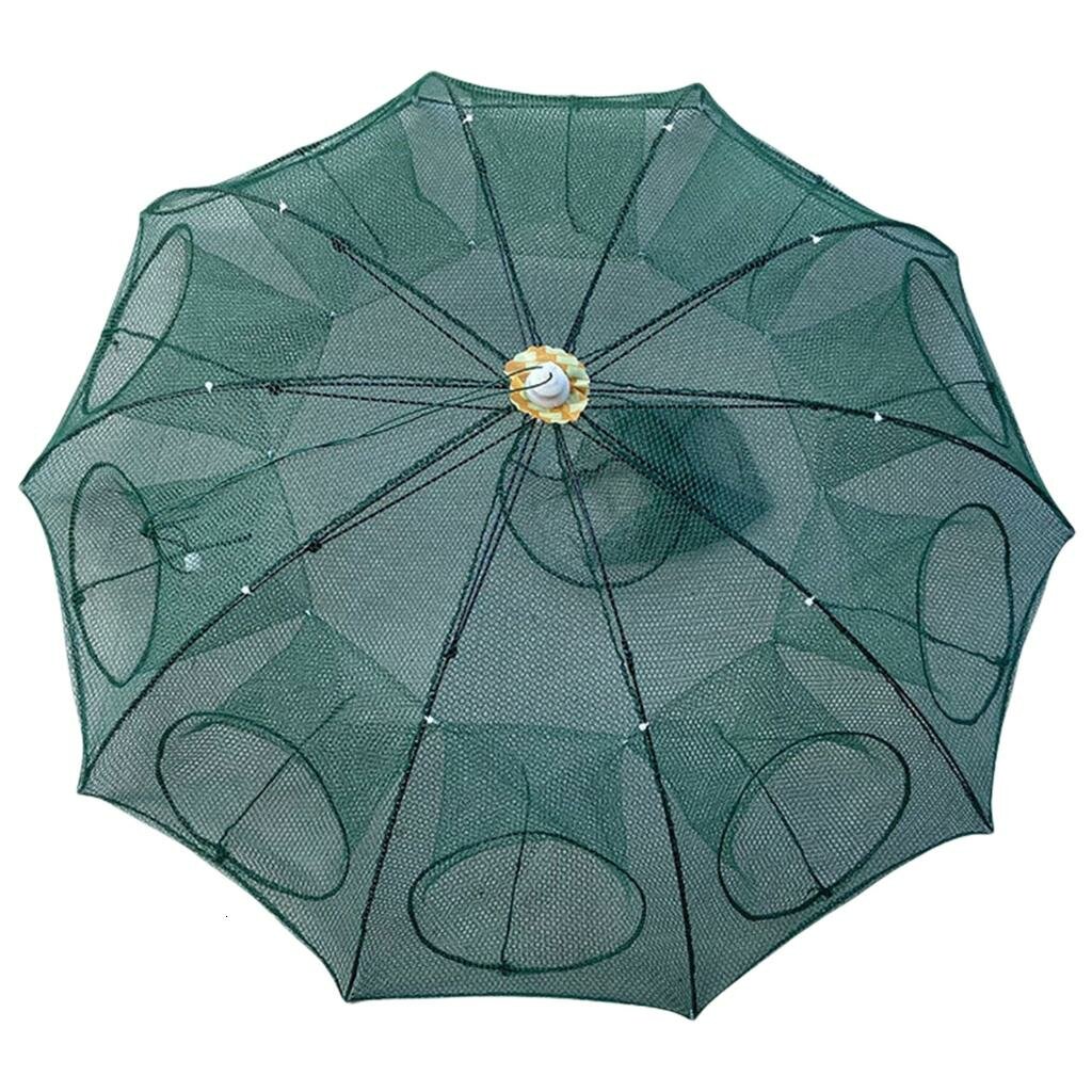 Складная рыболовная ловушка-зонт 6/8/10/12 отверстий, 10 отверстий