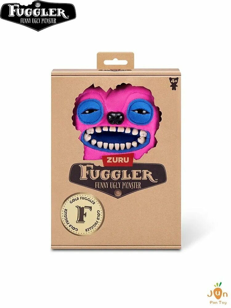 Плюшевые игрушки Spin Master Fuggler Gold Fugg Greedy Grinner / детские игрушки из розового плюша с золотистыми трусиками, подходящие для подарок на день рождения от 4 лет и старше