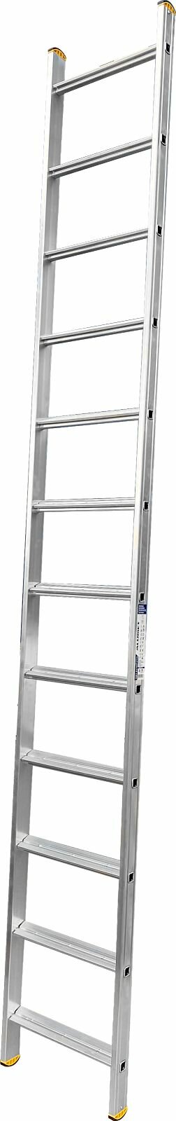 Алюминиевая приставная односекционная лестница Алюмет широкая ступень 62 мм