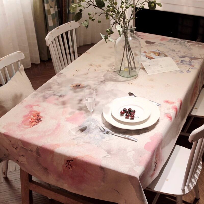 Ткань для обеденного стола, кофейного стола, мастерская живопись, цифровая печать, американский французский стиль, легкая роскошь, высококачественная сельская столовая скатерть
