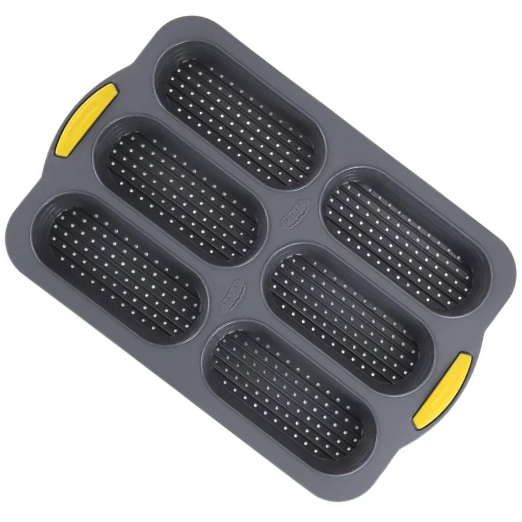 Прочные Силиконовые Формы Для Тортов и Хот-Догов на 6 частей можно мыть в посудомоечной машине, Что Облегчает Очистку Кухонных формочек Для Выпечки