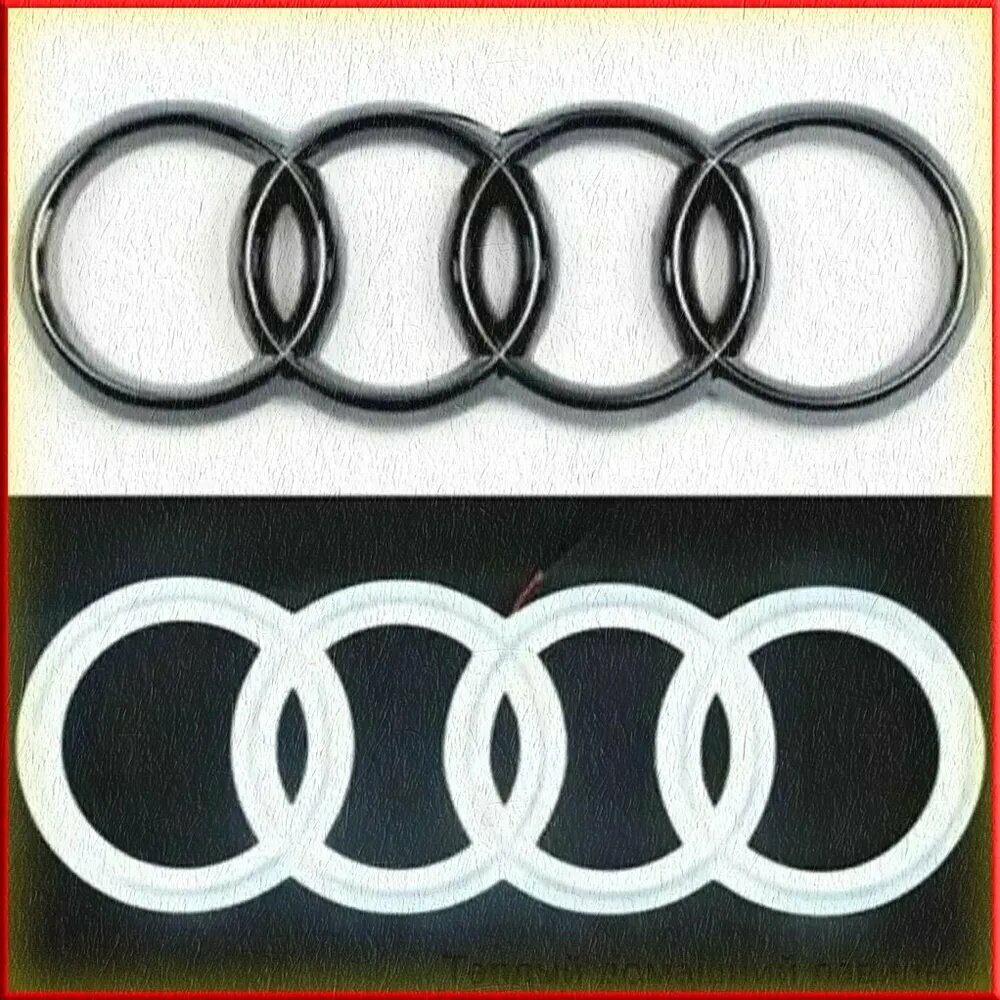 Модель освещения передней решетки Audi, светящийся (в виде наклейки), черный