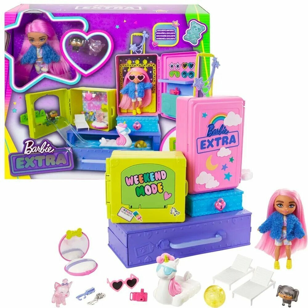 HDY91 Barbie Extra - Мини-куклы и приключения друзей-животных