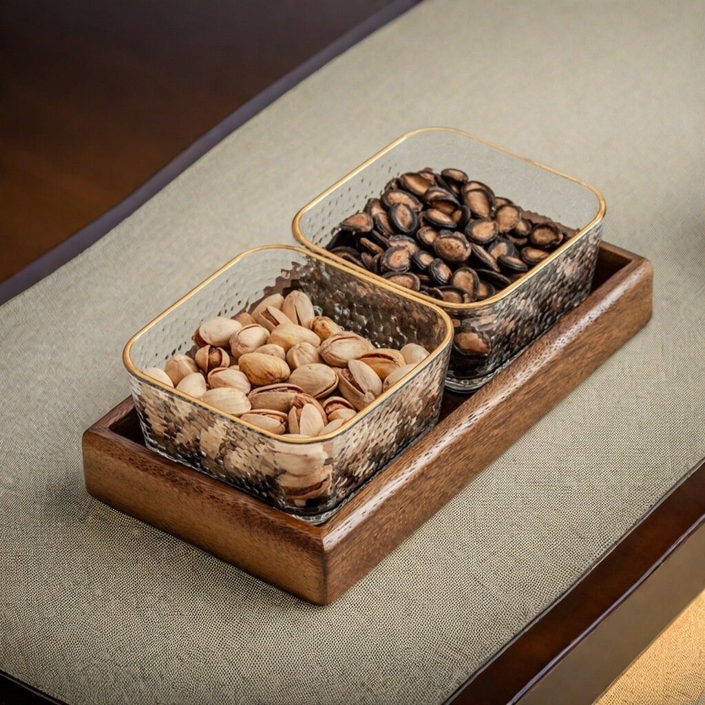 Новая фруктовая тарелка в китайском стиле для гостиной, кофейного стола, коробка для хранения сухофруктов и семян подсолнуха, конфетная тарелка, поднос для закусок и чая, фруктовая тарелка