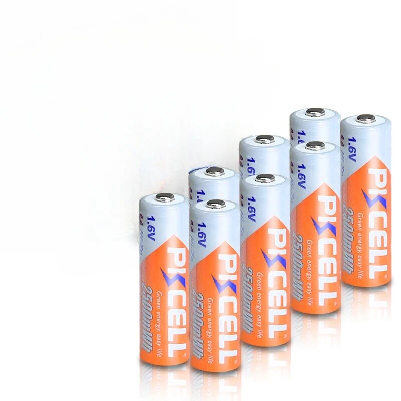 Набор перезаряжаемых батарей NIZN для PKCELL NI-ZN 2500 мВтч 2А 8PC