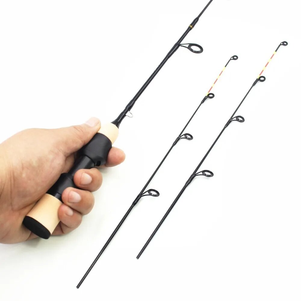 Телескопическая удочка из углеродного волокна для зимней рыбалки 55 см Brown