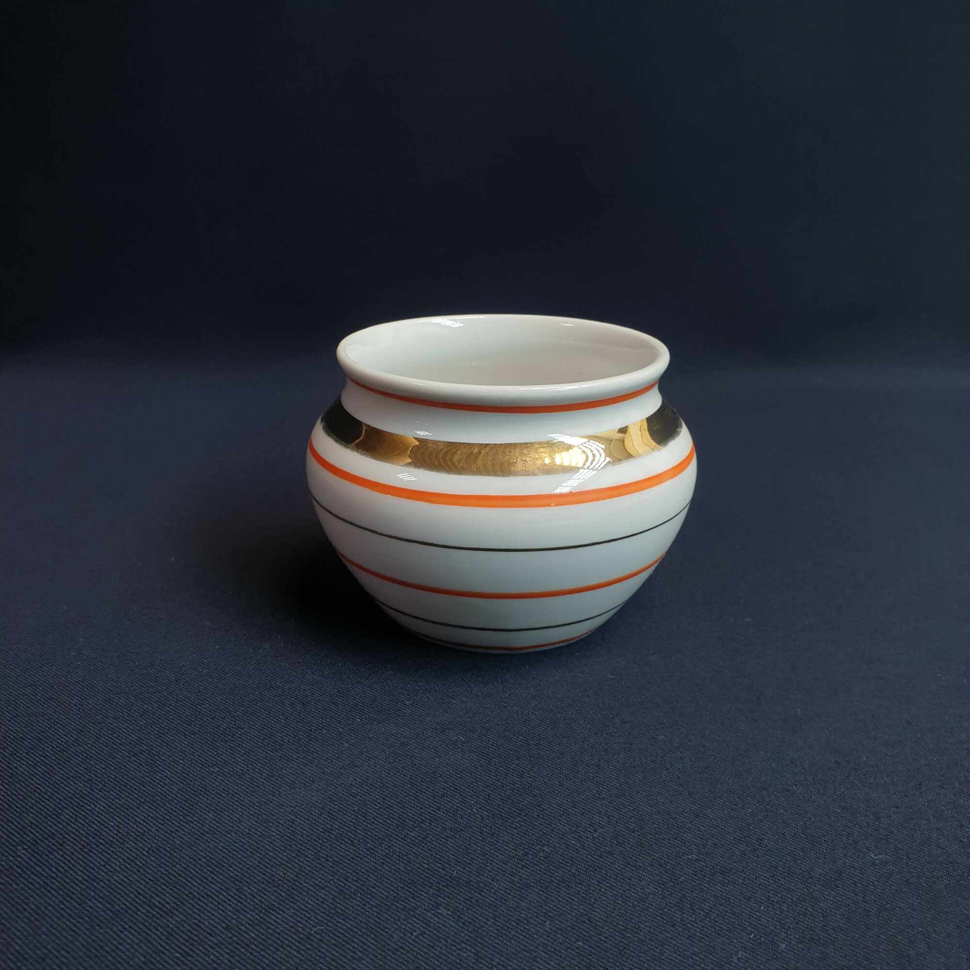 Ваза Радиоволны Вербилки, фарфор позолота, винтаж СССР