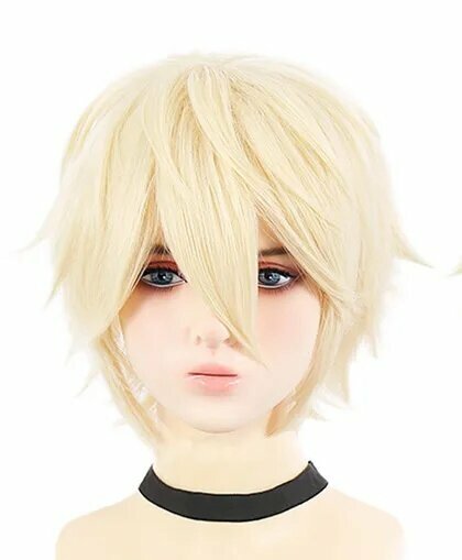 Короткий парик для косплея аниме на Хэллоуин-белое