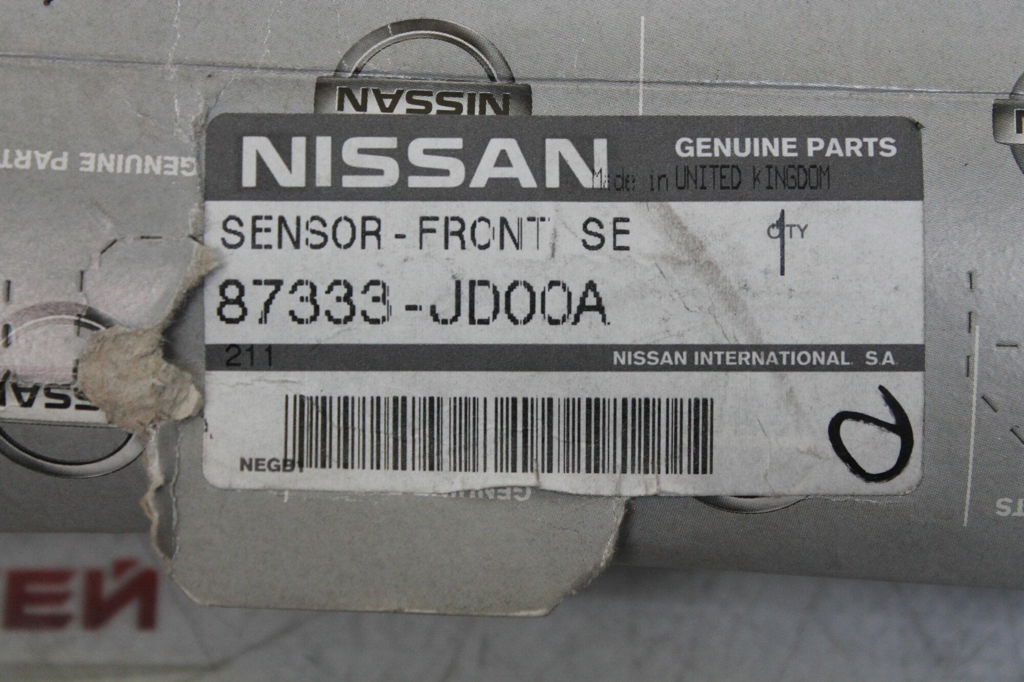 Датчик присутствия пассажира J10 NISSAN 87333JD00A