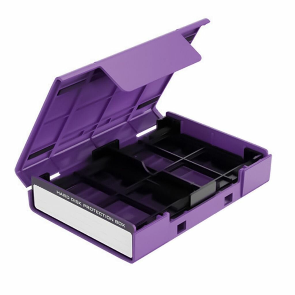 Универсальный защитный бокс для жесткого диска 2,5 / 3,5 дюйма-фиолетовый