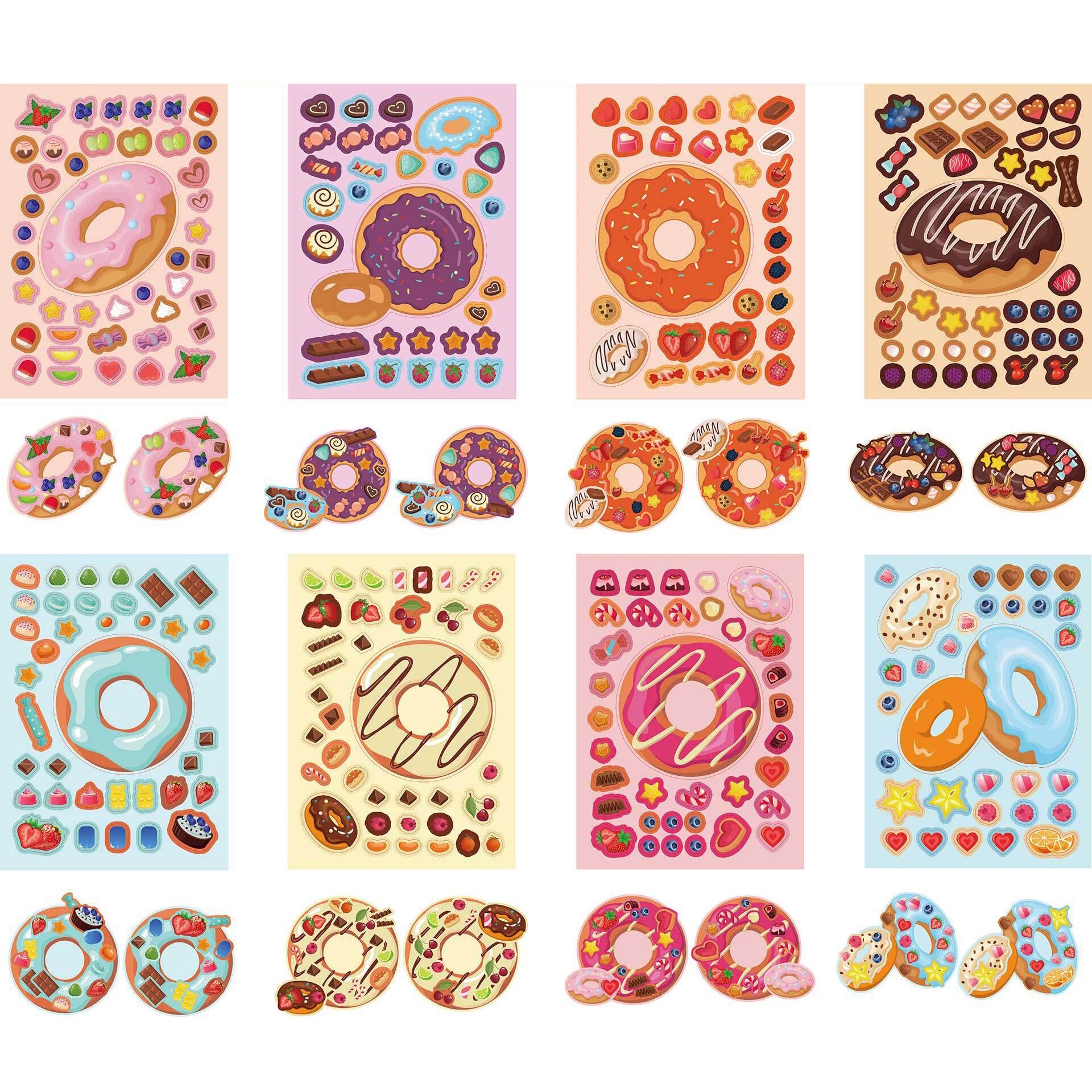 Внешняя торговля, наклейки для пиццы, детские головоломки «сделай сам», мультяшные головоломки с едой, креативные